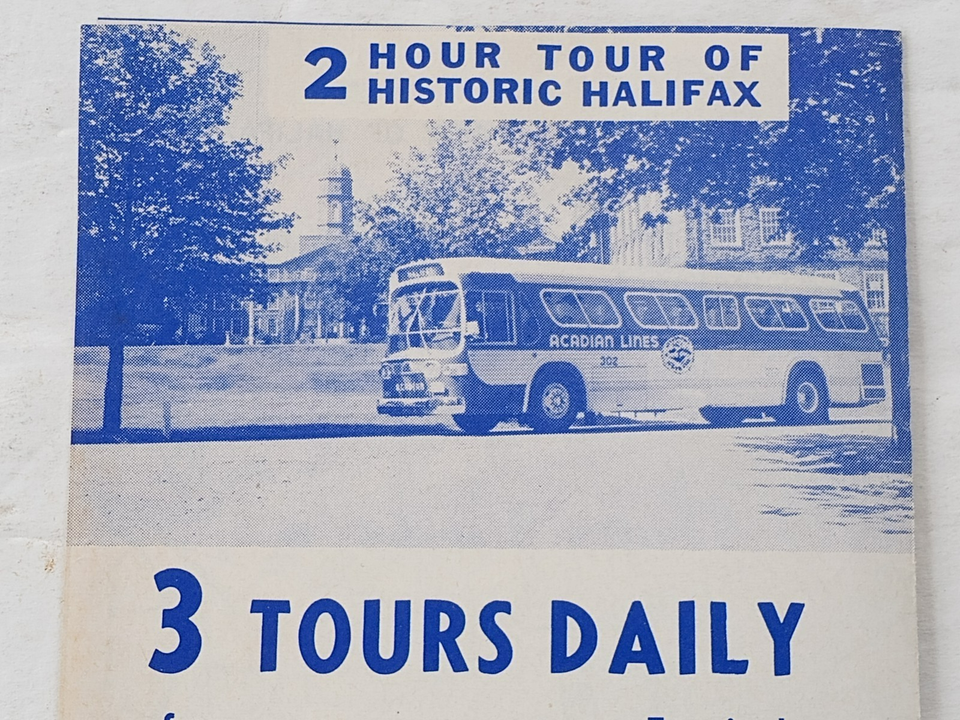 1968 GRAY LINE Bus Tours Halifax Canada Timetables Pamphlet Sight ...
