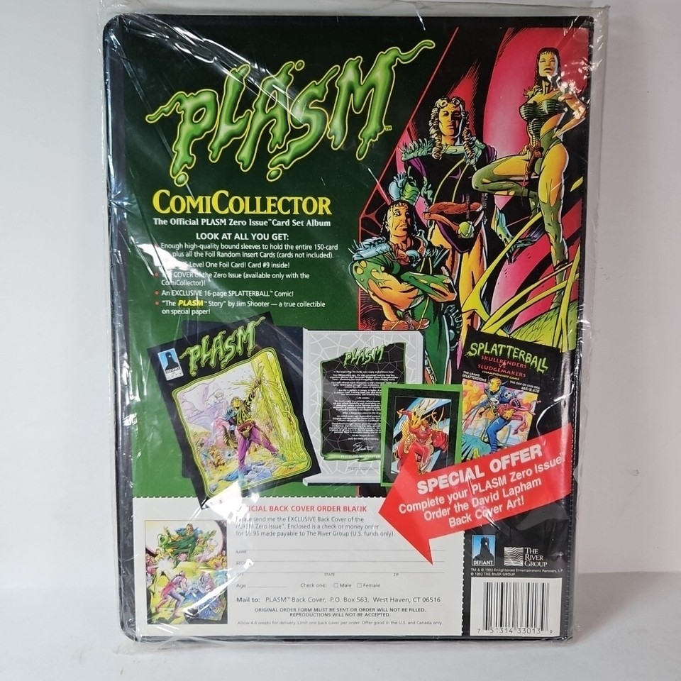 1993 PLASM Trading Card Factory Sealed Card Album Defiant Zero Issue ...