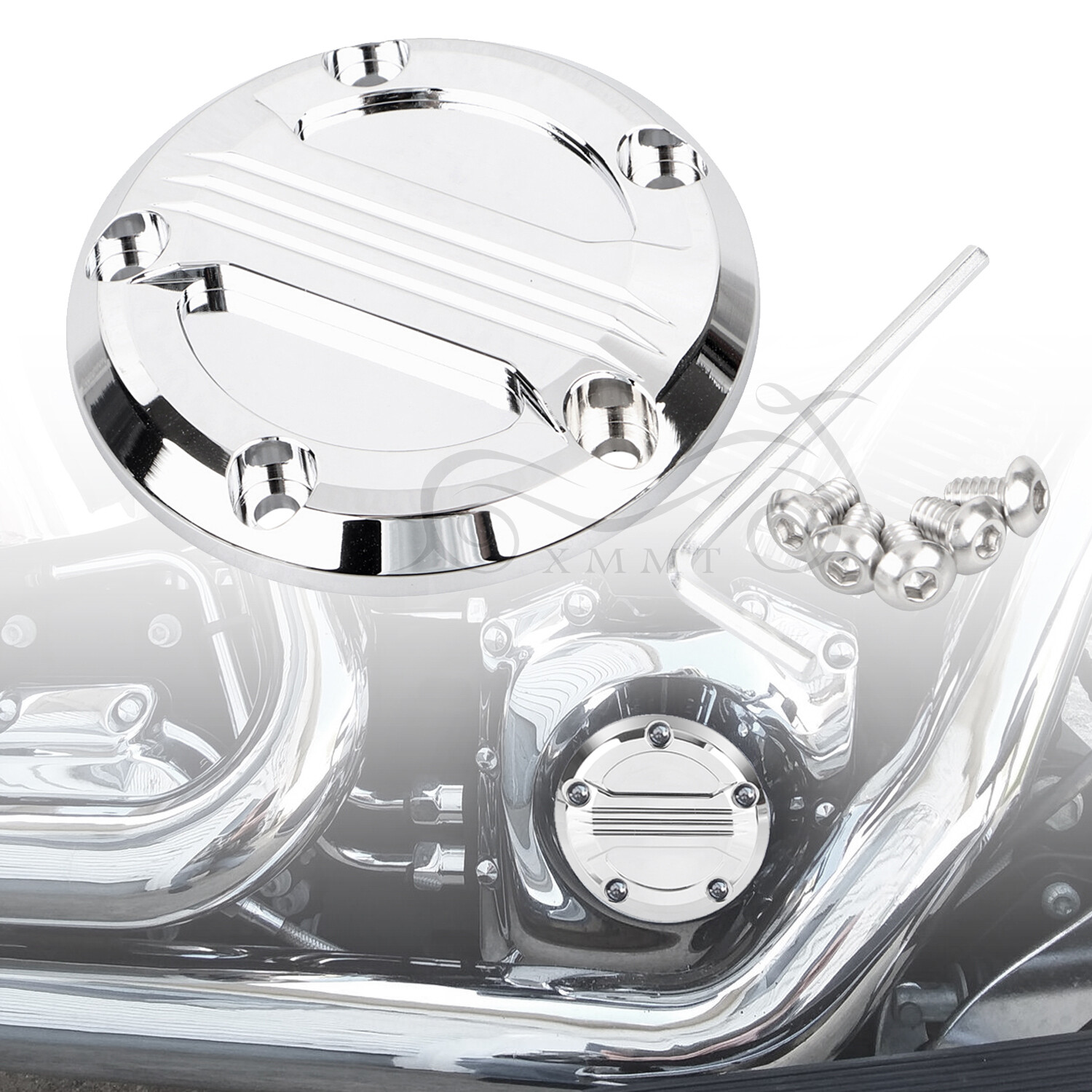 5-Hole Chrome Timing Points Cover Fit For Harley Electra Glide Classic ...