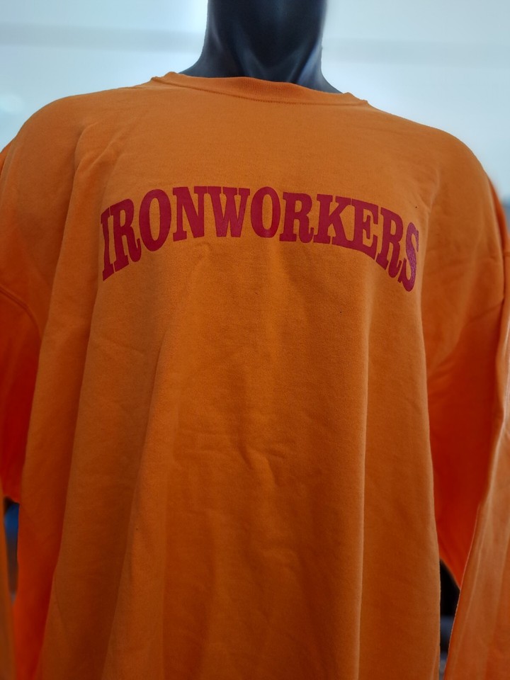 Ironworkers structural ornamental Crewneck 3XL Rodbusters Union Pride ...