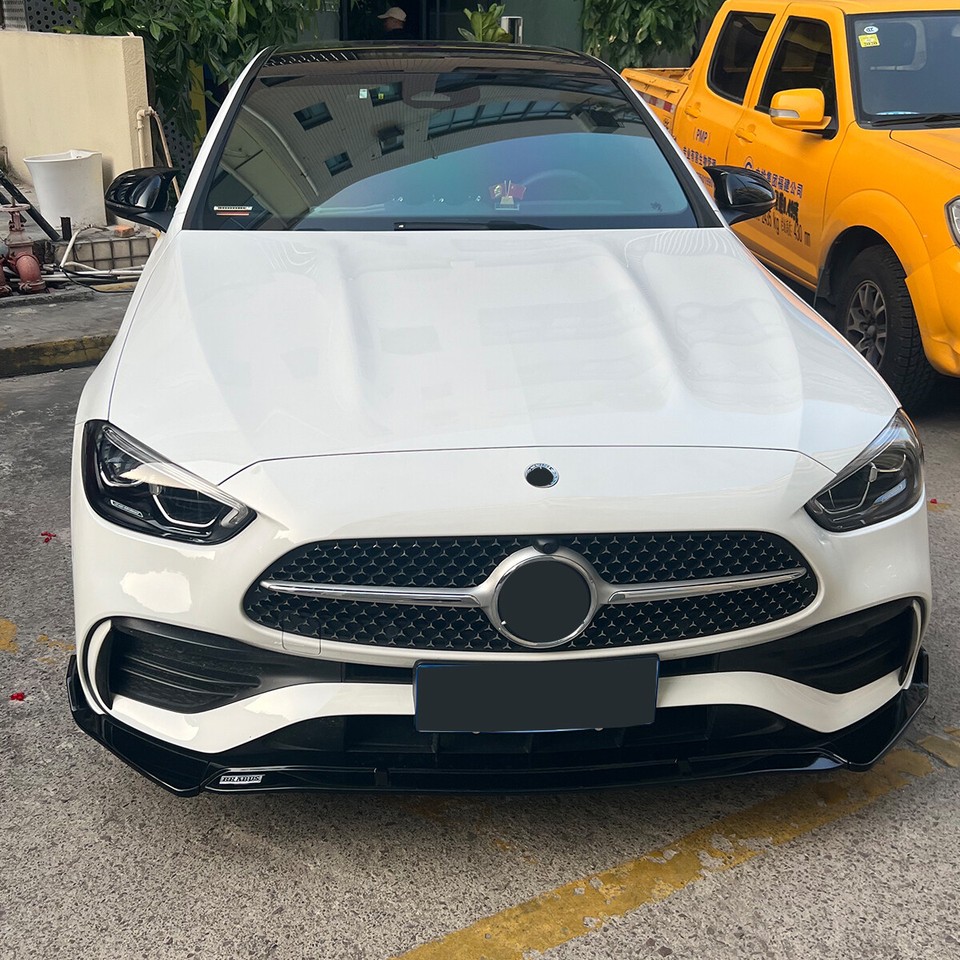 Paar Glanz Schwarz ABS SpiegelKappen Blende Sport für Mercedes CLE ...