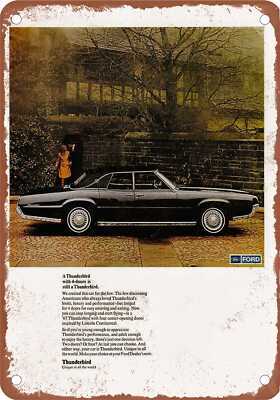 METAL SIGN - 1967 Ford Thunderbird Vintage Ad 05 - Old Retro Rusty Look ...
