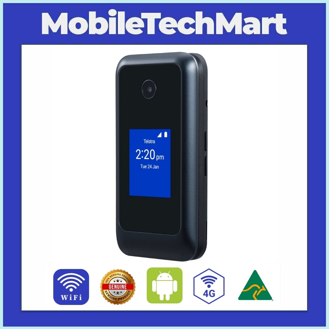 Telstra ZTE Flip 4 Phone 4GX 5MP Big Button 2.8" Screen Blue Tick Rural ...