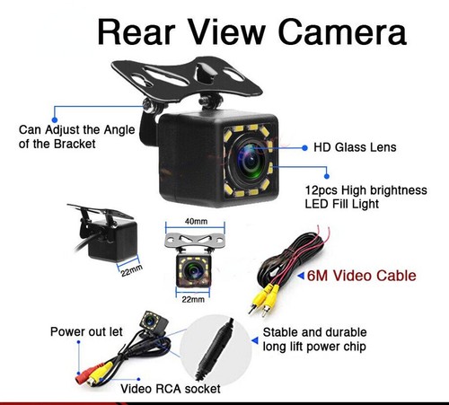 Car Waterproof Rear View Parking Camera Night Vision 170° Reverse ...