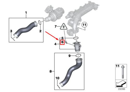 BMW 3 F30, F80 INTAKE AIR TEMPERATURE SENSOR 8519445 13628519445 14-19 ...