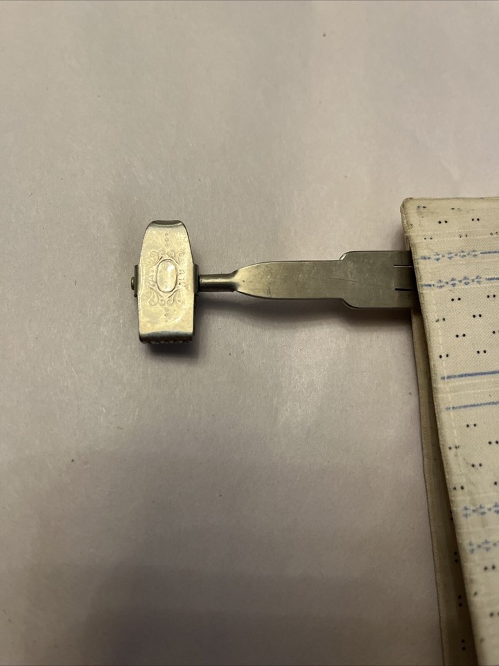 Wizard cuff clip holder w/ Paper Cuff card clip antique late 1800 early ...