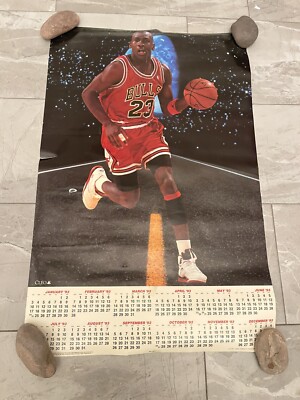 Vintage Original 1993 Michael Jordan Chicago Bulls Cleo Calendar Poster ...