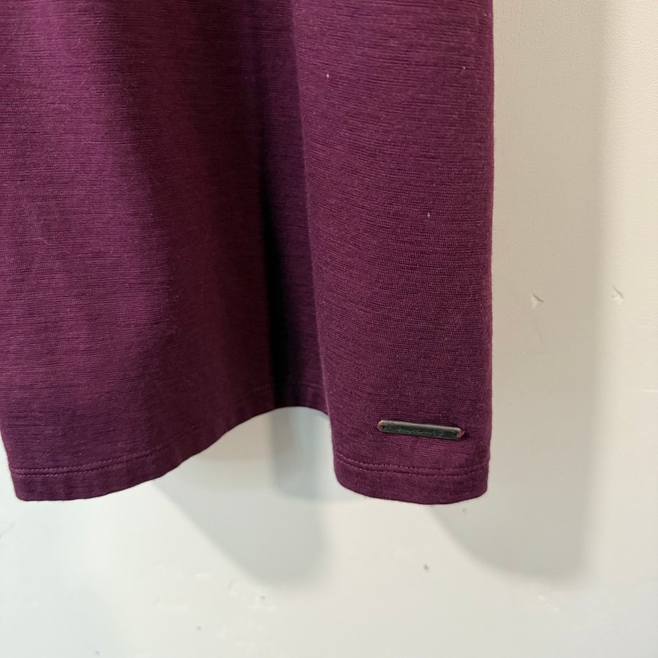 Smartwool Women's Merino Wool Dress 3/4 Sleeve V neck Purple Medium ...