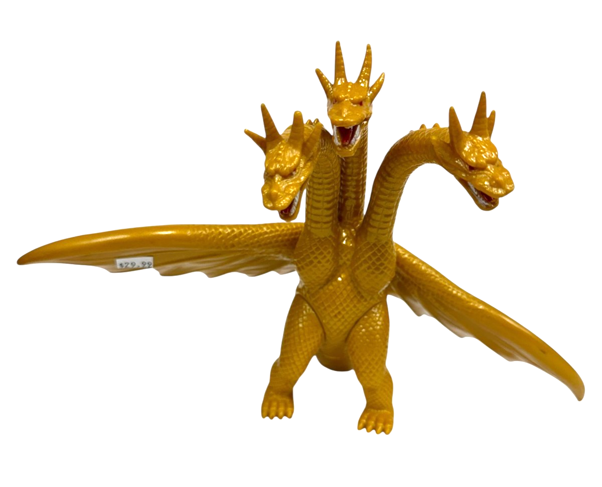 1998 Bandai 8" Tall King Ghidorah Figure Godzilla Island Kaiju Movie ...