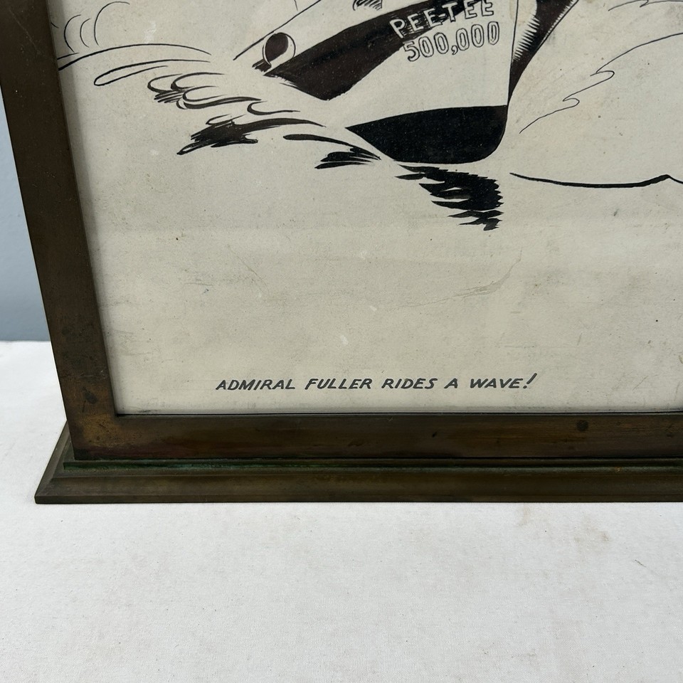 Vintage World War II PT Boat Promo Cartoon Picture Admiral Fuller Rides ...