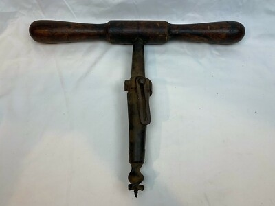1800's US Bung Mfg. Auger Reamer Wooden Handle Iron Drill Bore Barrel ...