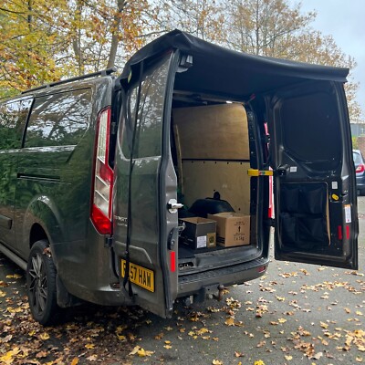 Transit Custom Barn Door Awning Rear Shelter Camper Van Cover (MADE IN ...