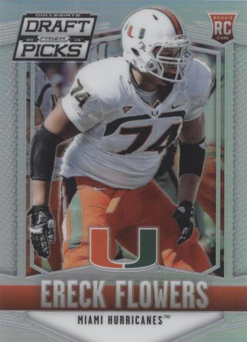 2015 Panini Prizm Collegiate Draft Picks - Ereck Flowers #174 Silver ...