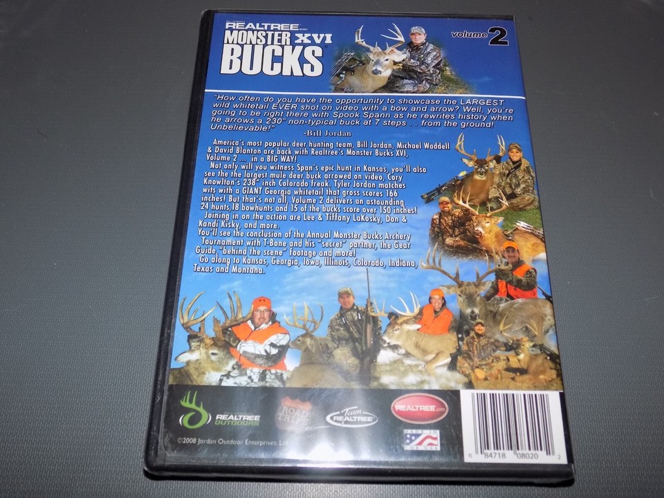 REALTREE MONSTER BUCKS XVI VOLUME 2 Bow Gun Hunt 24 Hunts Whitetail ...