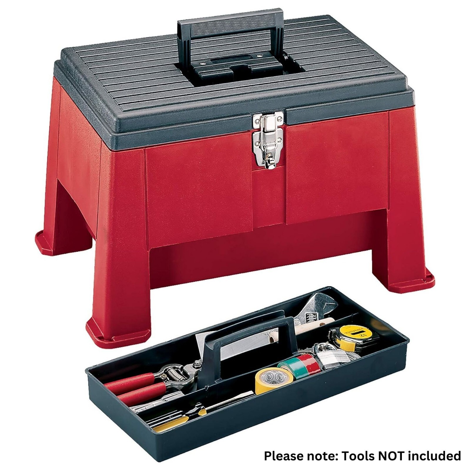 Shop Garage Truck Step Stool Tool Heavy Duty Storage Box Removable Tray ...