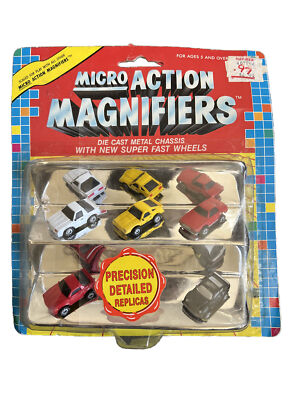 Vintage 1989 Funrise MICRO ACTION MAGNIFIERS - 5 cars - New - No. 10001 ...