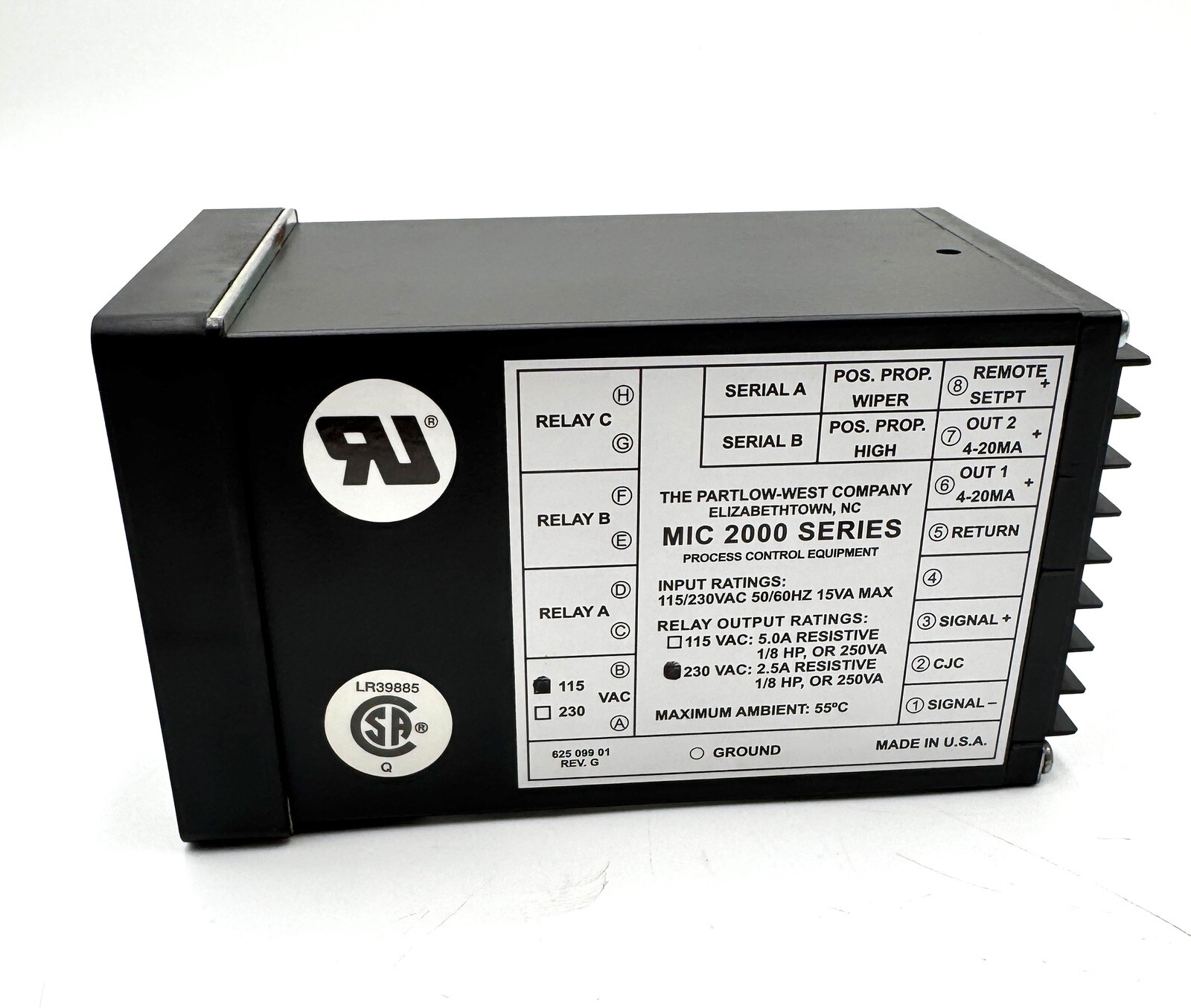 Partlow 2111111 Temperature Controller MIC 2000 Series | eBay