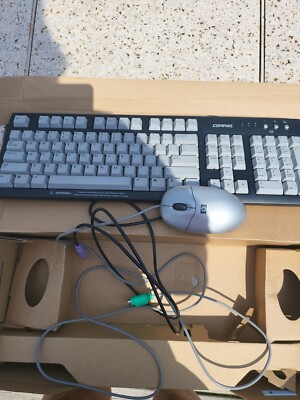 Compaq OEM Black And Gray Wired Keyboard Model 5107 And Hp Wired Mouse ...