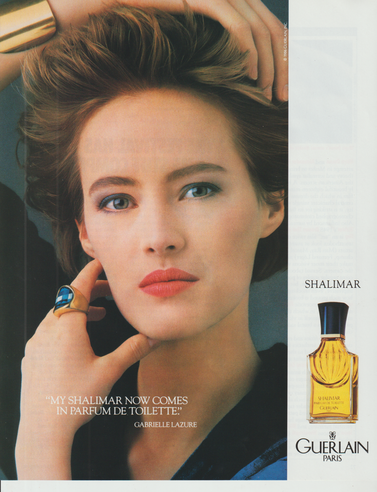 Guerlain Print Ad Advertisement 9"x11" Shalimar Gabrielle Lazure Parfum ...