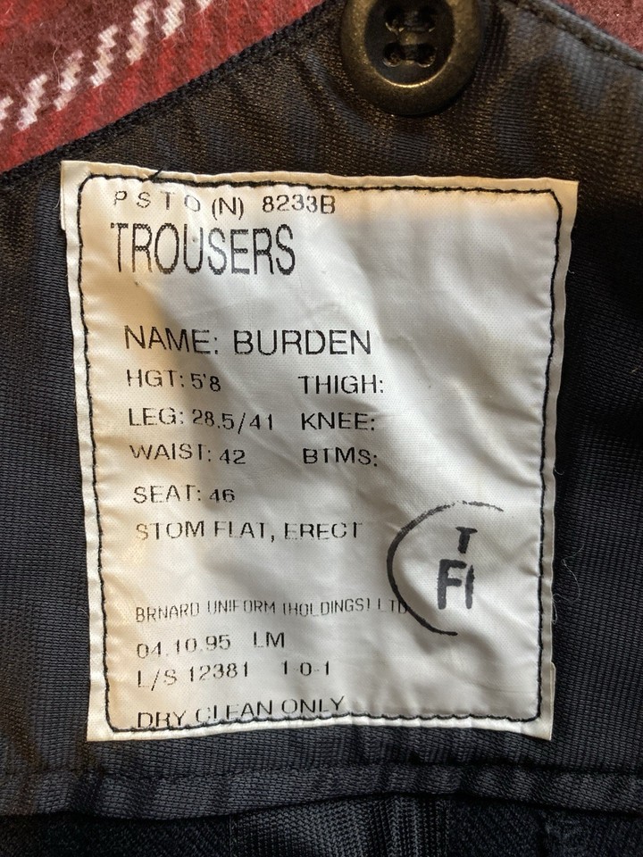 Royal Marine Number One Uniform Jacket and Trousers British Army Issue ...