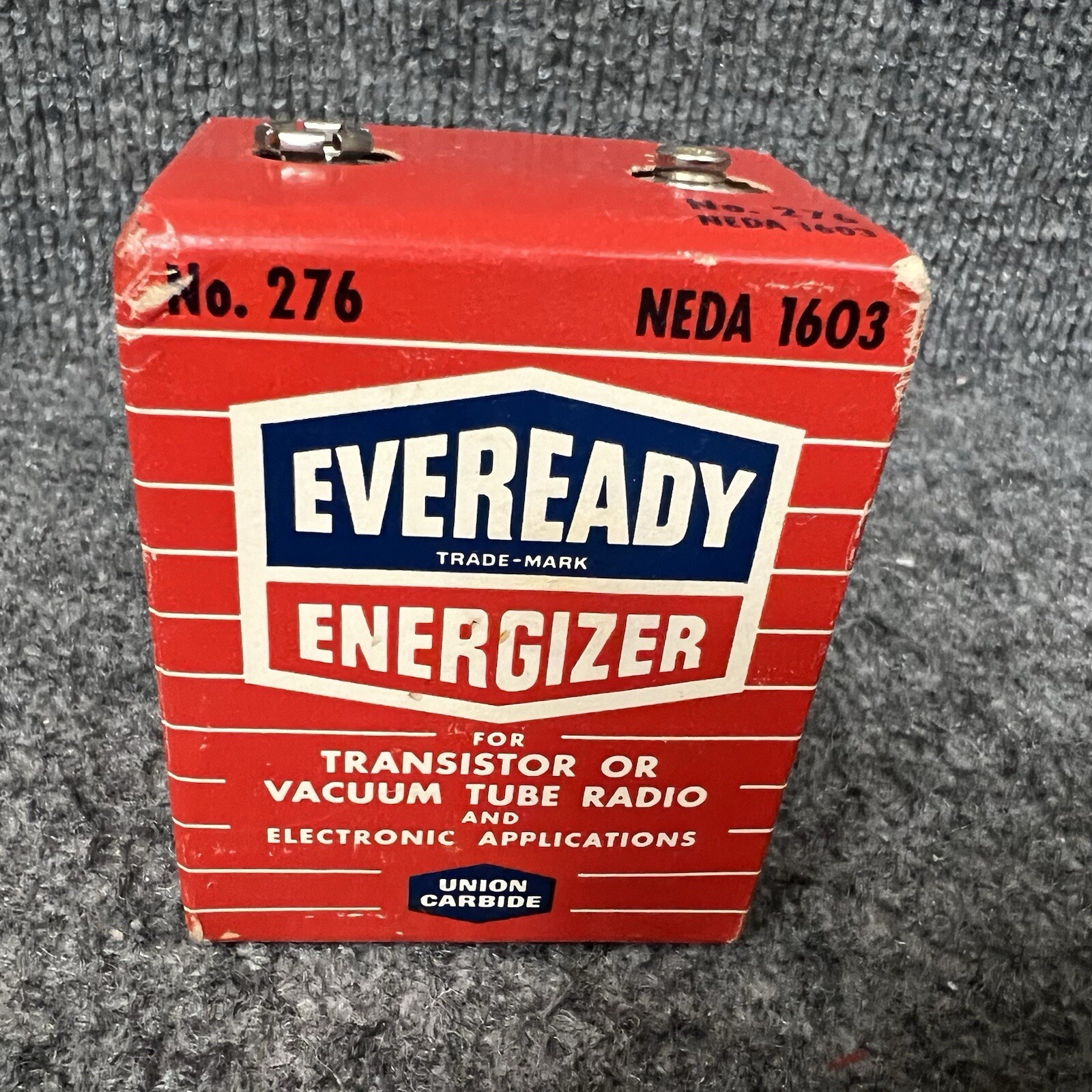 Vintage Eveready Energizer 9 Volt No. 276 NEDA 1603 Radio Battery 3 X 2 ...