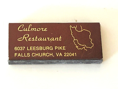 Culmore Iranian Restaurant Falls Church VA Matchbook G | eBay