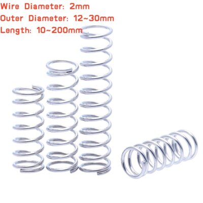 4 Pcs Wire Dia 2mm 304 Stainless Steel Compression Springs Small ...