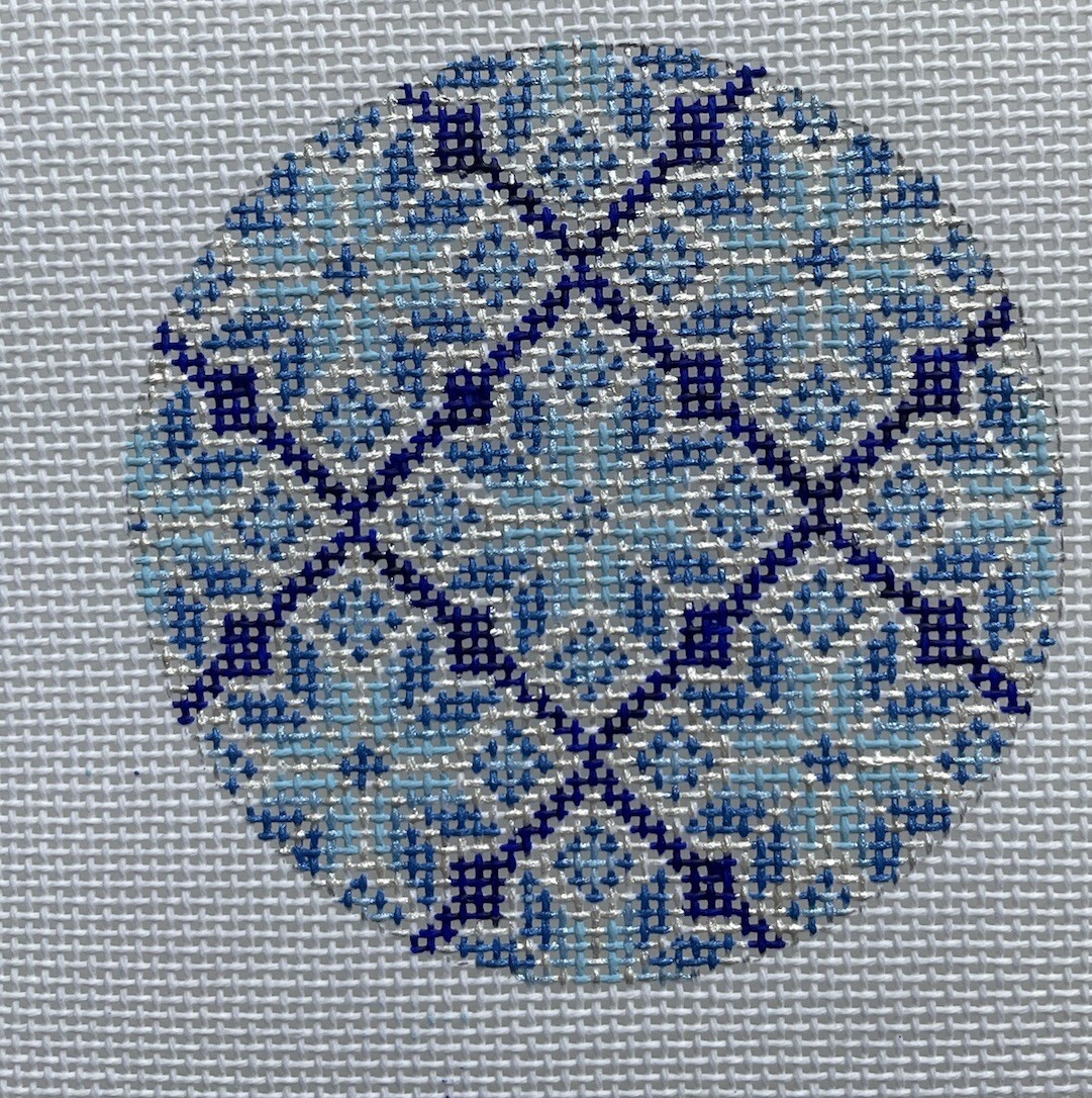 Beautiful Hand Painted HP Round Ornament Needlepoint Canvas 18 mesh ...