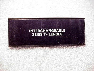 Zeiss Camera Dealer Sign | "Interchangeable Zeiss T* Lenses" | Small 6 ...