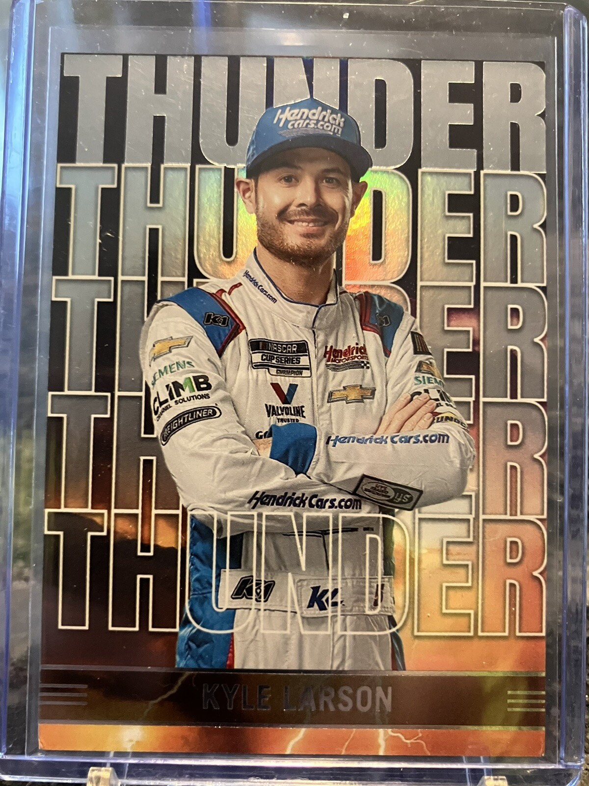 Kyle Larson 2023 PANINI CHRONICLES HMS #5 NASCAR card THUNDER INSERT | eBay