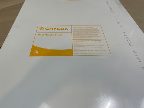 3mm CRYLUX CAST ACRYLIC DENSE WHITE 3014 | eBay UK