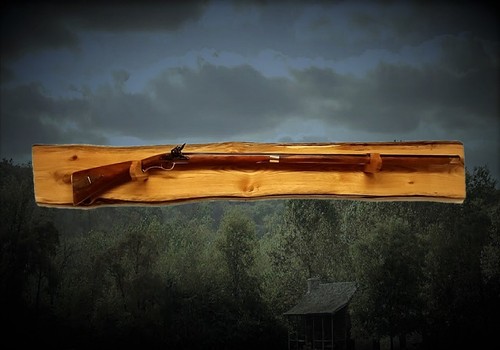 Live Edge Swamp Oak Musket Display Natural Knotty Grained Vintage Gun ...