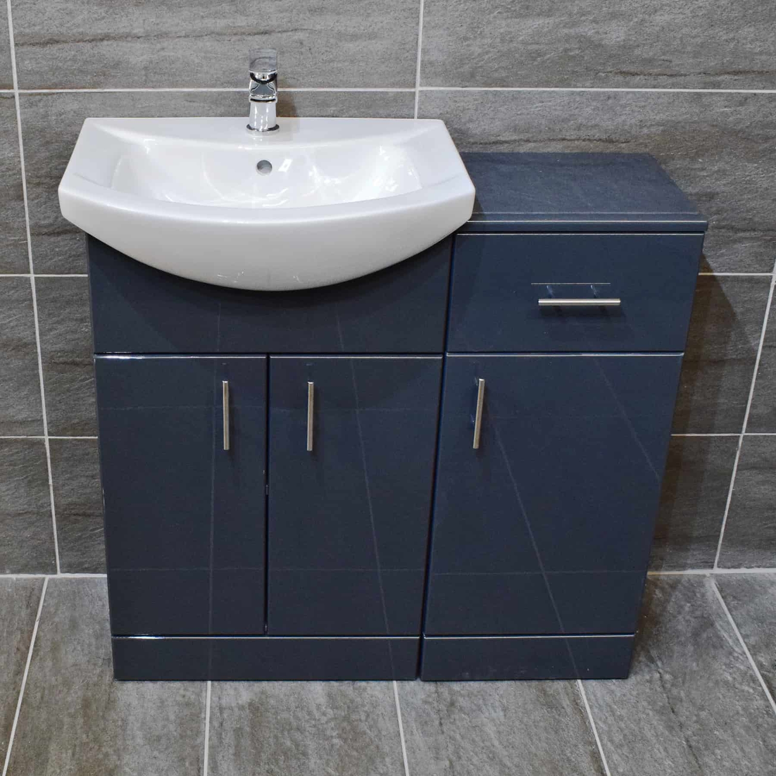 900mm St Moritz Bathroom Vanity Furniture Drawline Unit Anthracite ...