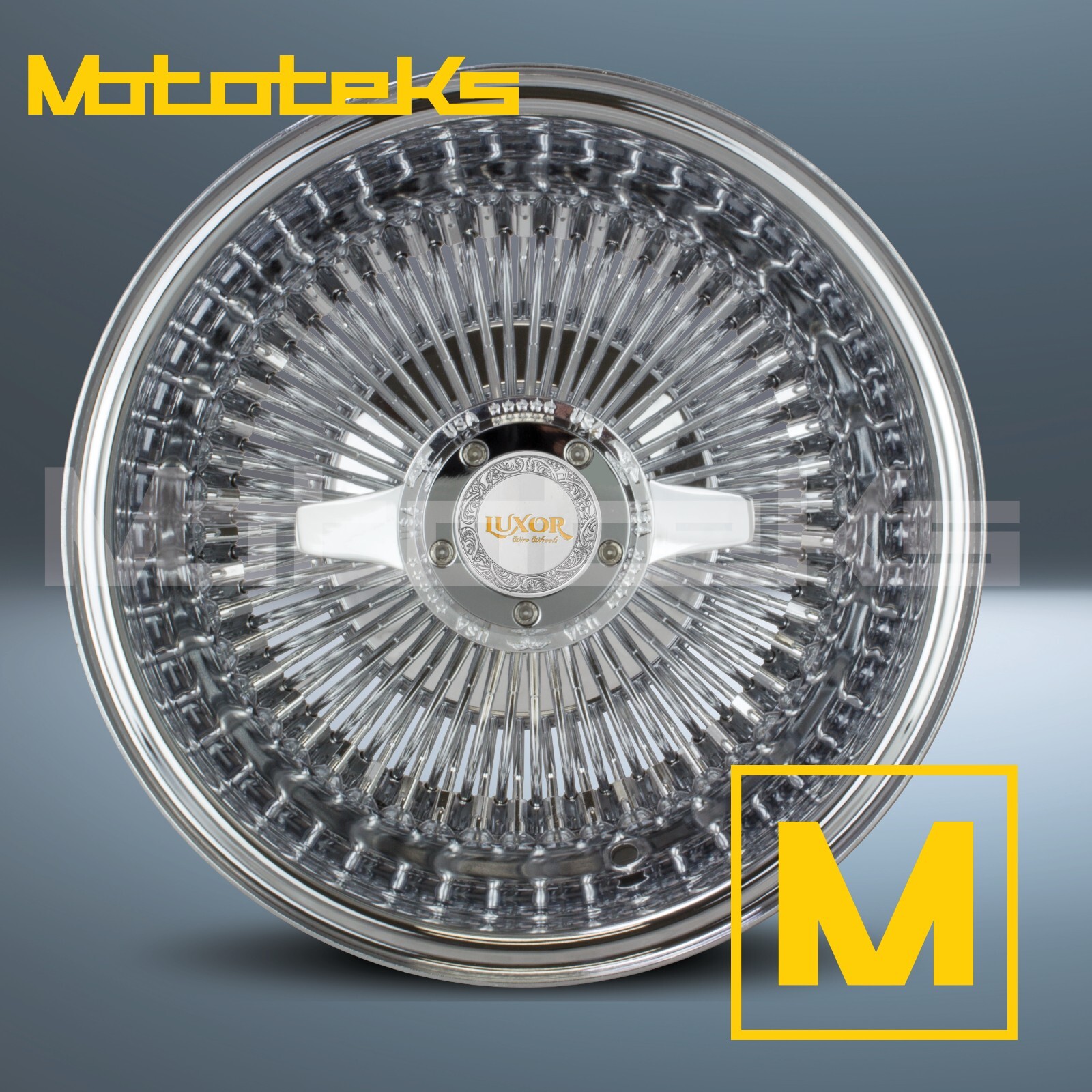 13X7 LUXOR WIRE WHEELS 100 STRAIGHT REV CHROME RIMS WITH TIRE SET | eBay