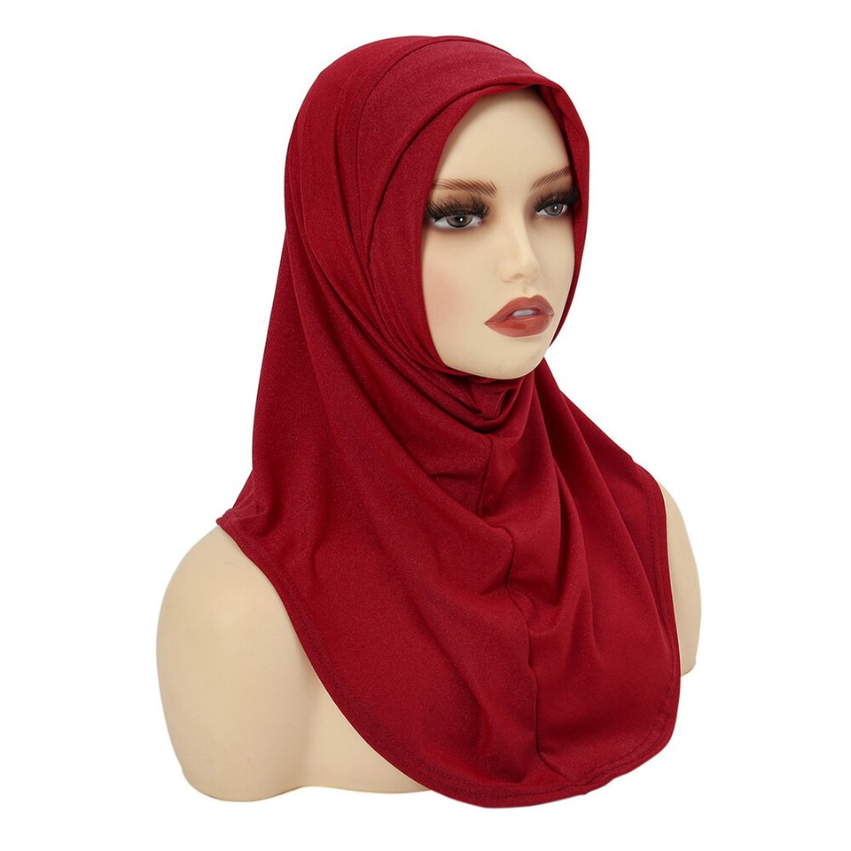 Islamic Full Cover Underscarf Hijab Women Muslim Instant Scarf Wrap ...