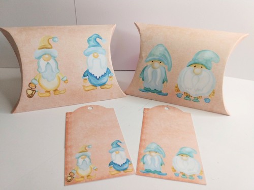 Gift box and tag set, Gnome, Gonk, pillow boxes, gift wrap | eBay UK