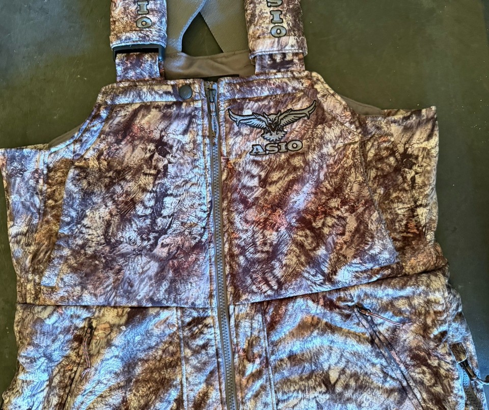 Asio Gear Midweight Sherpa Bib Size Large Raptor Pattern | eBay