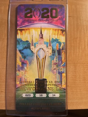 2020 CFP Championship Game Ticket - LSU Tigers 2019 National Champions ...