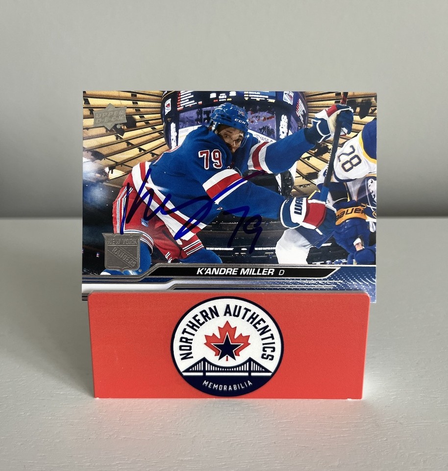 2023-24 K'Andre Miller SIGNED IP Upper Deck NHL Card #125 - New York ...