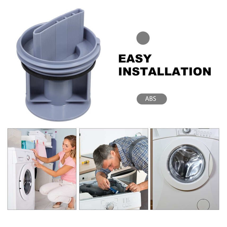 Drain Pump Filter Cover Plug for Washing Machine Washer Parts Grey ABS ...
