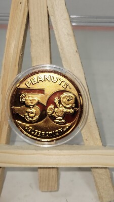 24K Gold Plated Bronze ROUND PEANUTS 50th Anniversary Celebration ...