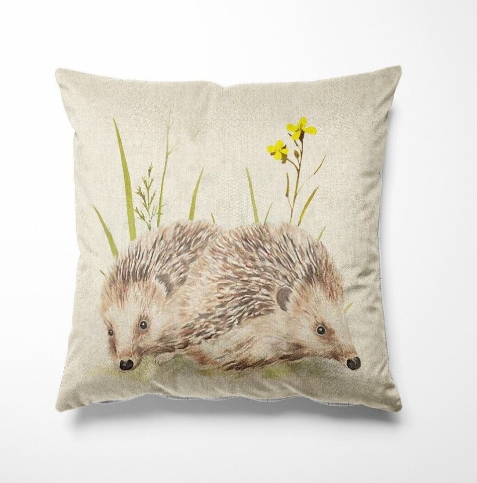 Animal Country Creature Linen Look Cotton Rich Fabric Cushion Panels ...