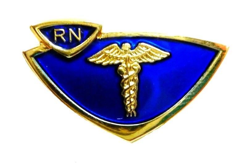 RN Registered Nurse Lapel Pin Medical Emblem Graduation Caduceus ...