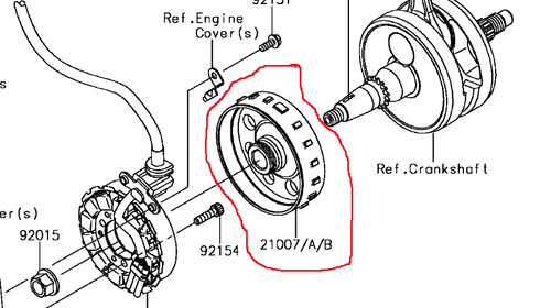 NOS OPTIONAL Flywheel Rotor 8.5 Weight fits Kawasaki KX250F KX 250F ...