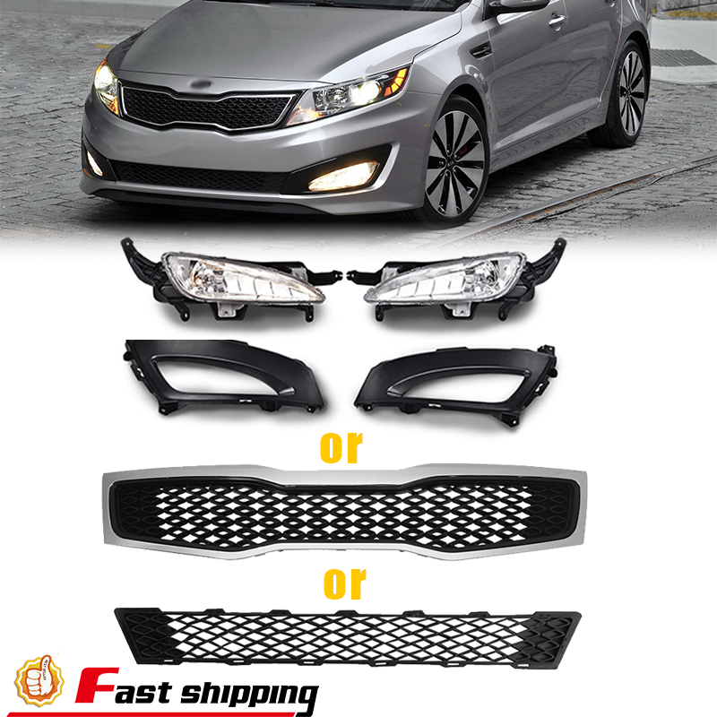 For 2011-2013 Kia Optima LX EX Front Bumper Upper / Lower Grille Chrome ...