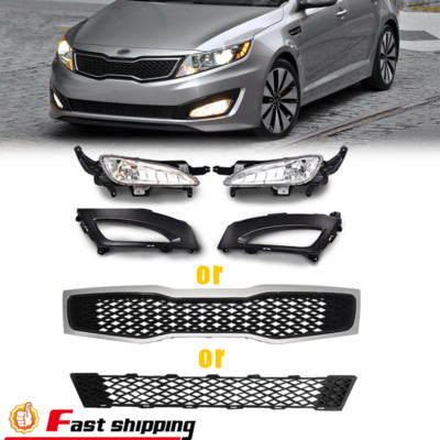 For 2011-2013 Kia Optima LX EX Front Bumper Upper / Lower Grille Chrome ...