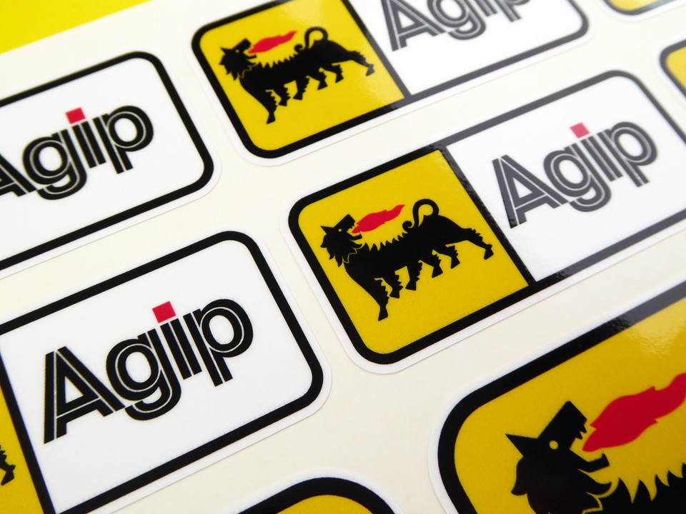 AGIP Motorbike Motorcycle HELMET Decals Stickers Fairing Toolbox Forks ...