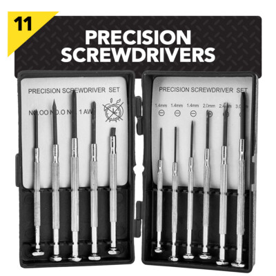 11 Mini Precision Screwdriver Set Kit Repair Tool Phone Glasses Watch ...