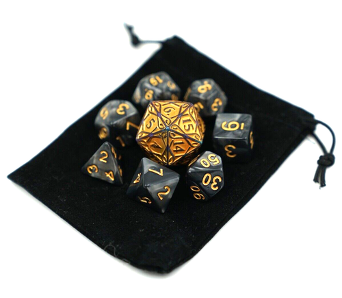 Magic the Gathering Dice Set - Poly RPG DnD Dungeons Dragons W/ Pouch ...