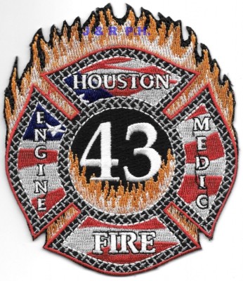 Houston Station - 43, Texas (3.75" x 4.5" size) fire patch | eBay